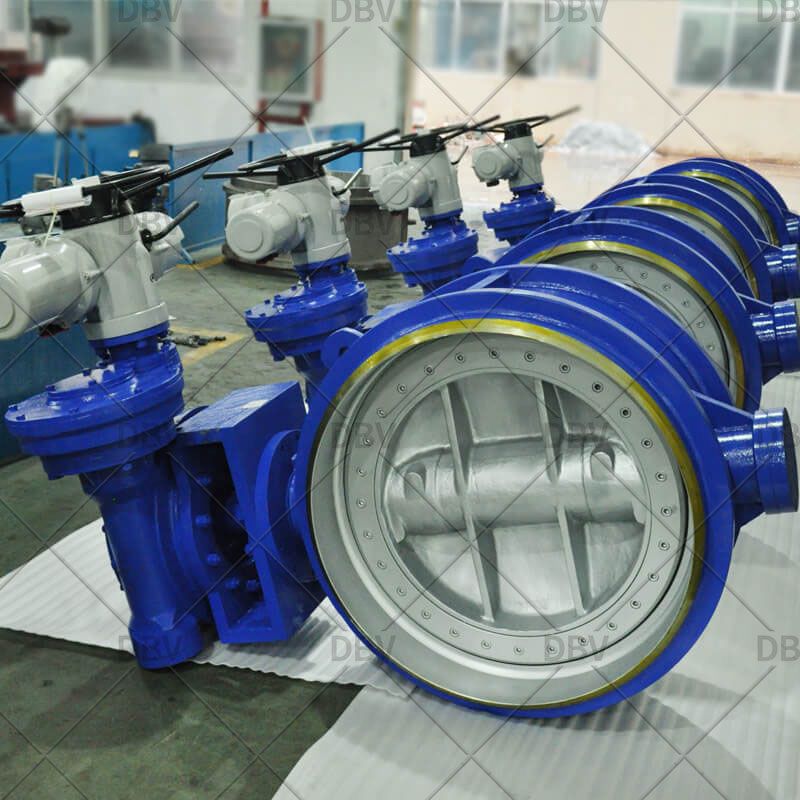 Electric Actuated CL150 Butt welded WCB Triple Offset Butterfly Valves - Butt weld butterfly valve