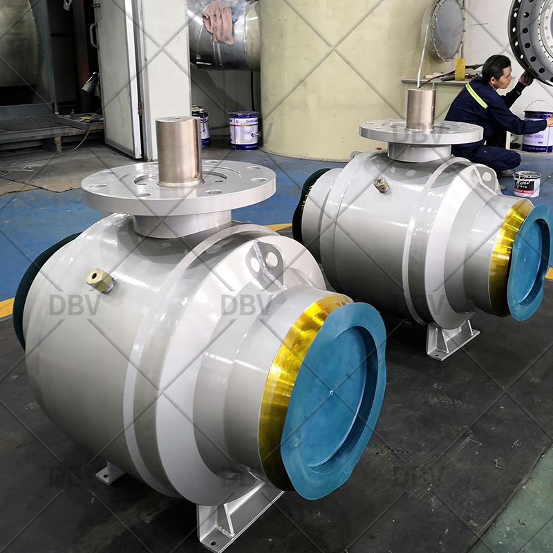 High pressure fully welded ball valve with bare shaft - Trunnion ...